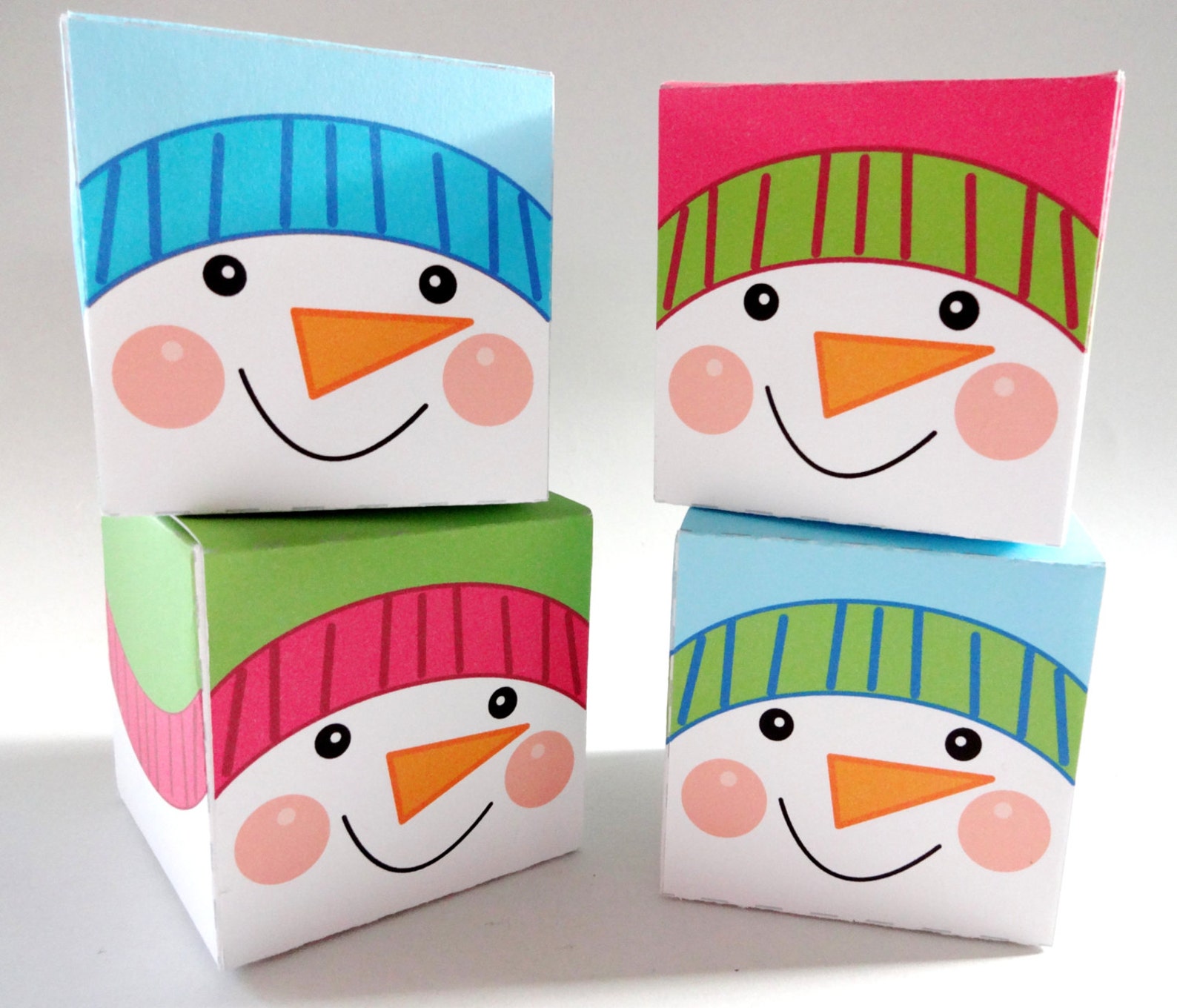 Christmas Box Template Printable Snowman Gift Box Template Box Ornament ...