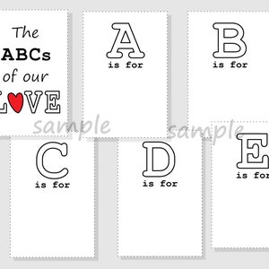 DIY Abcs of Our LOVE Booklet - Printable - Alphabet Letters A Thru Z - Etsy