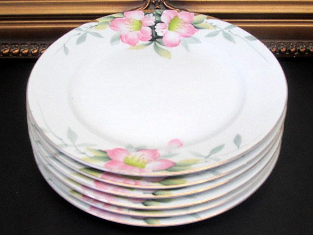 Set of 6 Vintage Noritake Azalea Dinner Plates (green Mark) - Etsy
