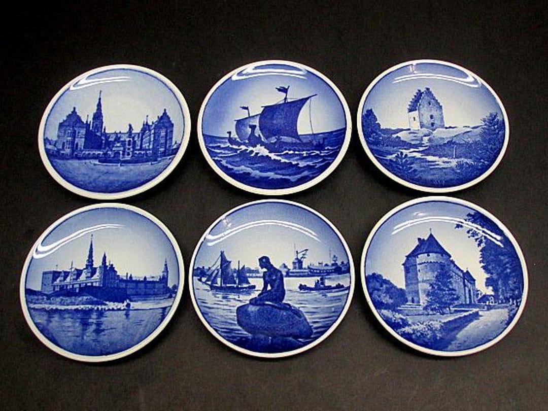 Set of 6 Vintage Royal Copenhagen Miniature Collector Plates - Etsy Canada