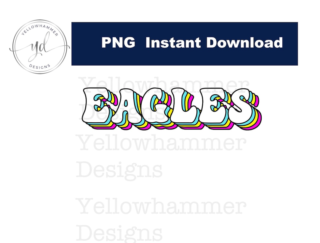 Eagles School Mascot PNG Instant Download Retro, School Spirit Eagles ...