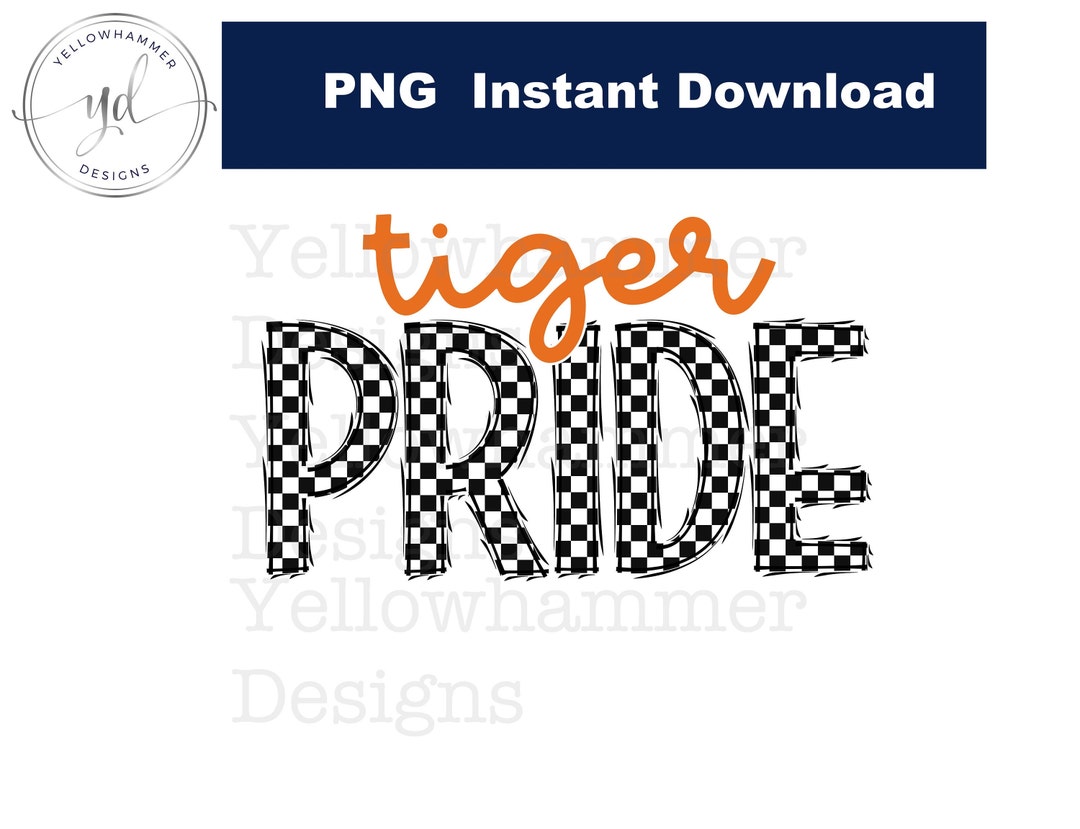 Tiger Pride Mascot in Orange PNG for Tigers Mascot Checked, Instant ...
