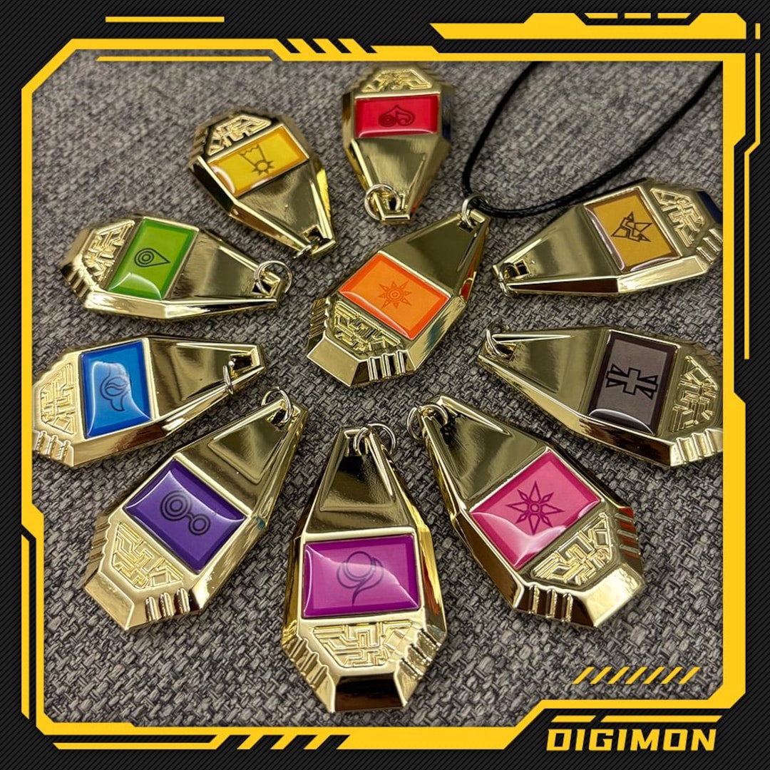 Digimon Tag and Crest Necklace for Costplay or Collection - Etsy