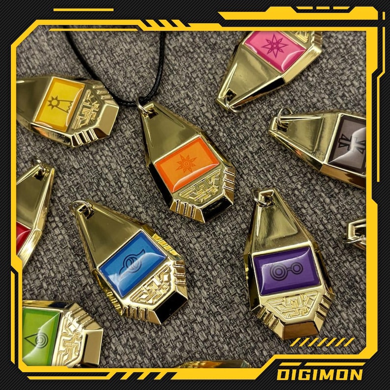 Digimon Tag and Crest Necklace for Costplay or Collection - Etsy