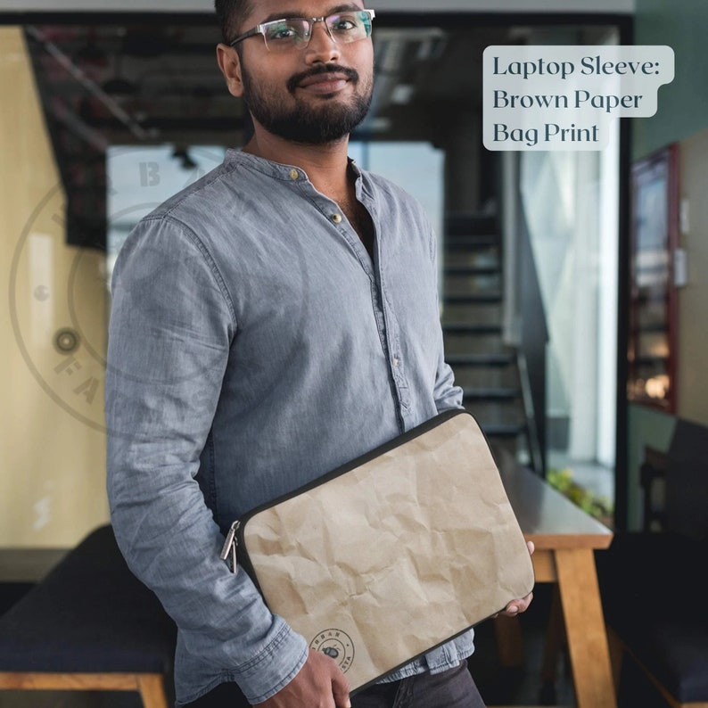 Laptop Sleeve With Brown Paper Bag Print Cool Style for Your Device ...