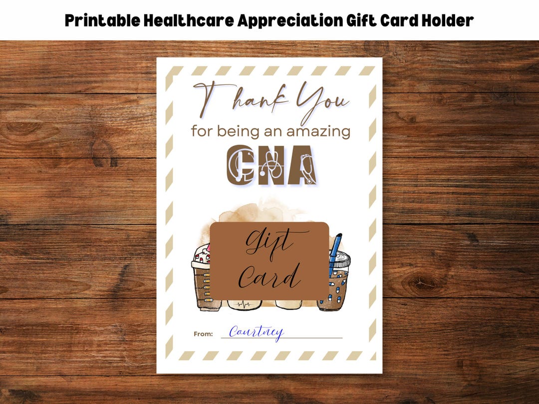 CNA Coffee Appreciation Gift Card Holder | Medical Gift Card Holder ...