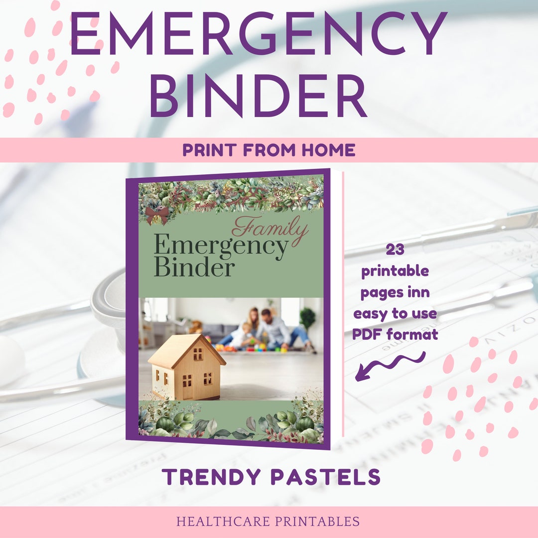 Greenery Emergency Binder Hp-fe100c | Life Binder | Important Documents ...