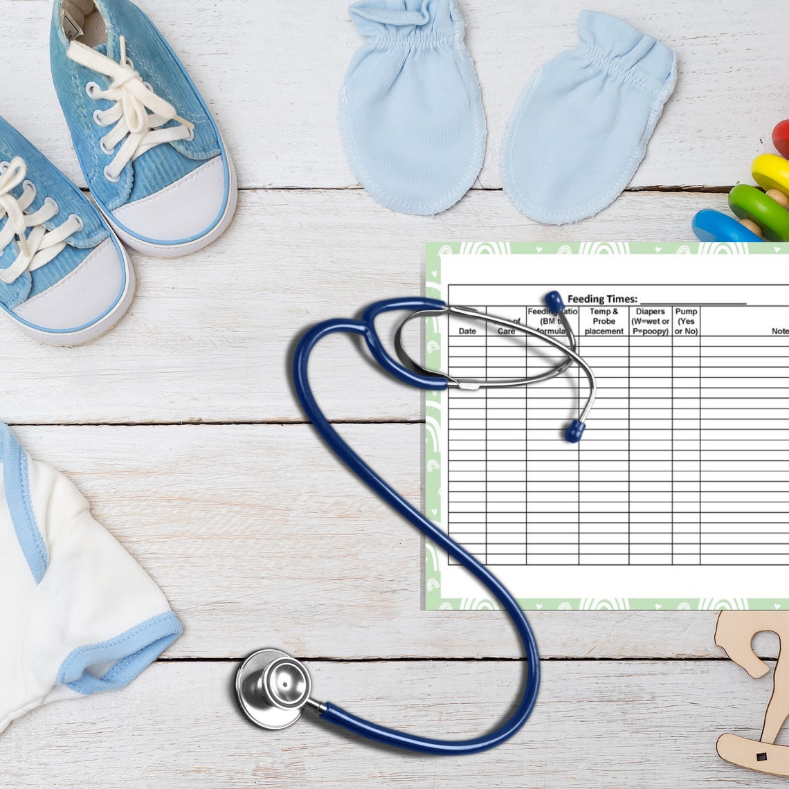 Printable NICU to Home New Baby Tracker Tube Feeding Daily Chart ...