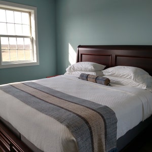Custom Bed Scarf - Bed Runner - King Size - "burlap". - Etsy