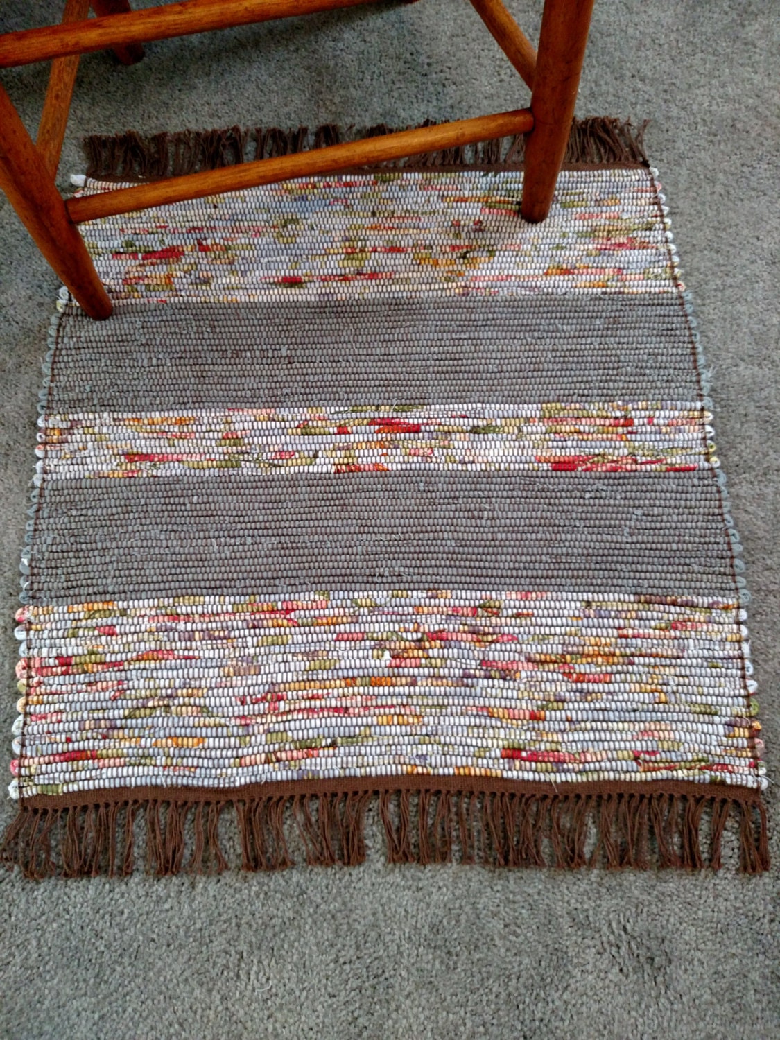 Throw Rug - Hand Woven Rag Rug . Belladona. #1339 - Etsy