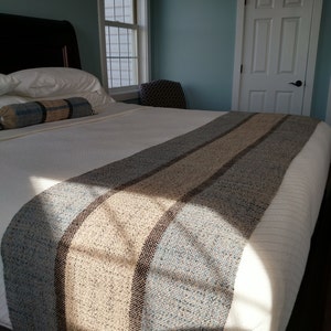 Custom Bed Scarf - Bed Runner - King Size - "burlap". - Etsy