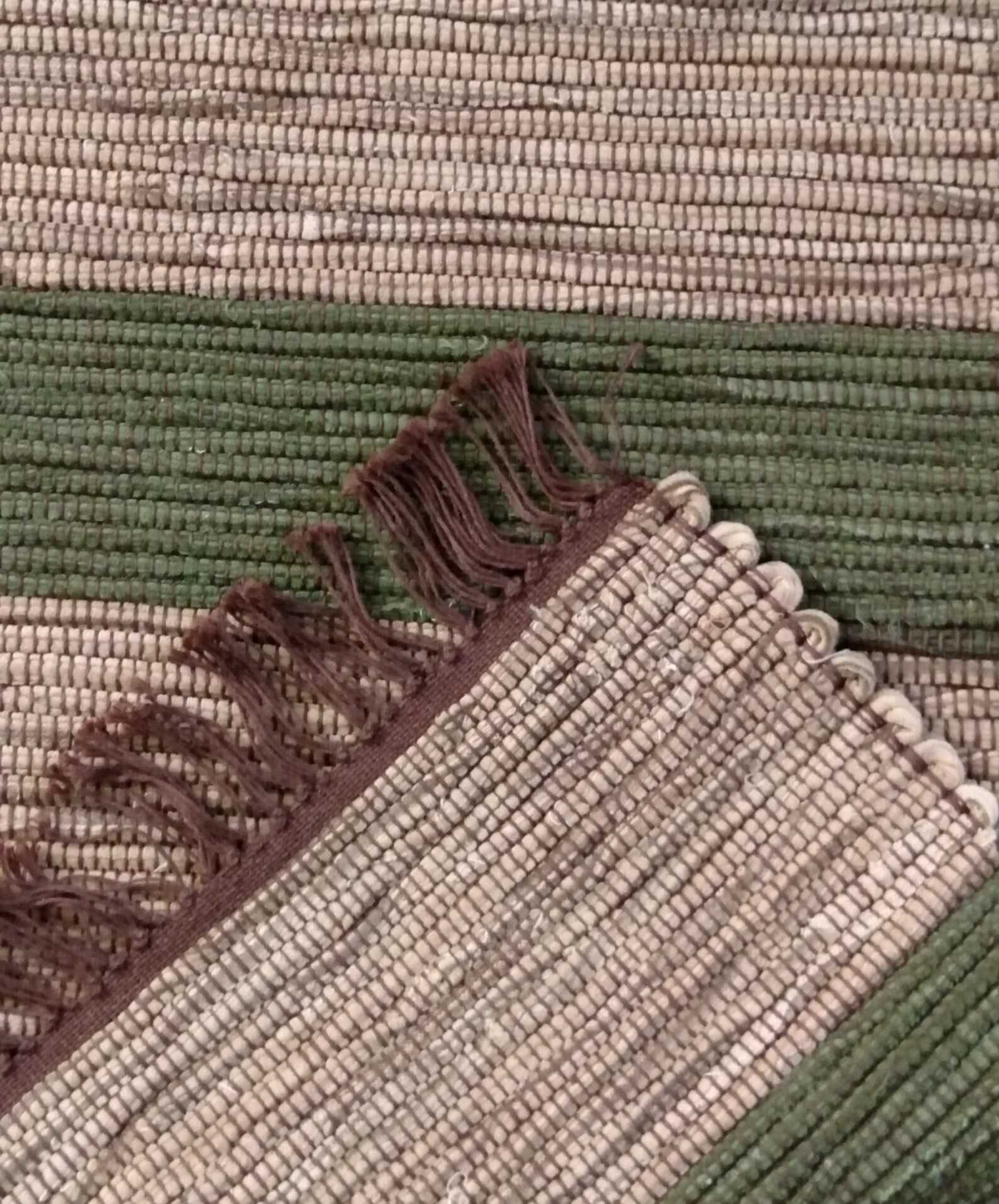 Hand Woven Corduroy Rug Olive/buff . Olive Stripe Corduroy - Etsy