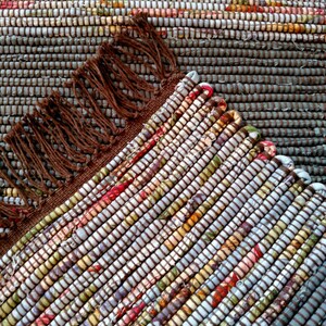 Throw Rug - Hand Woven Rag Rug . Belladona. #1339 - Etsy