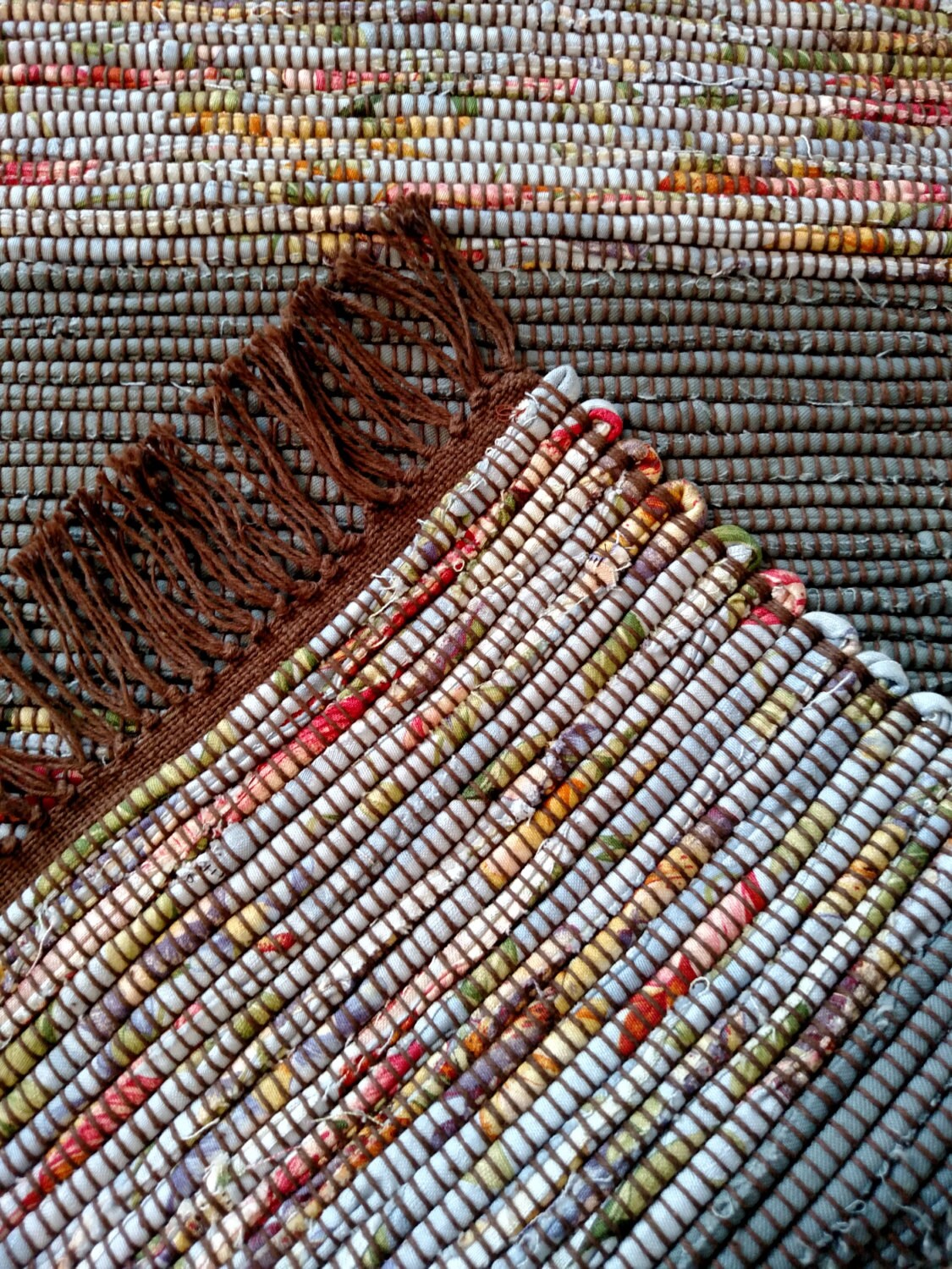 Throw Rug - Hand Woven Rag Rug . Belladona. #1339 - Etsy