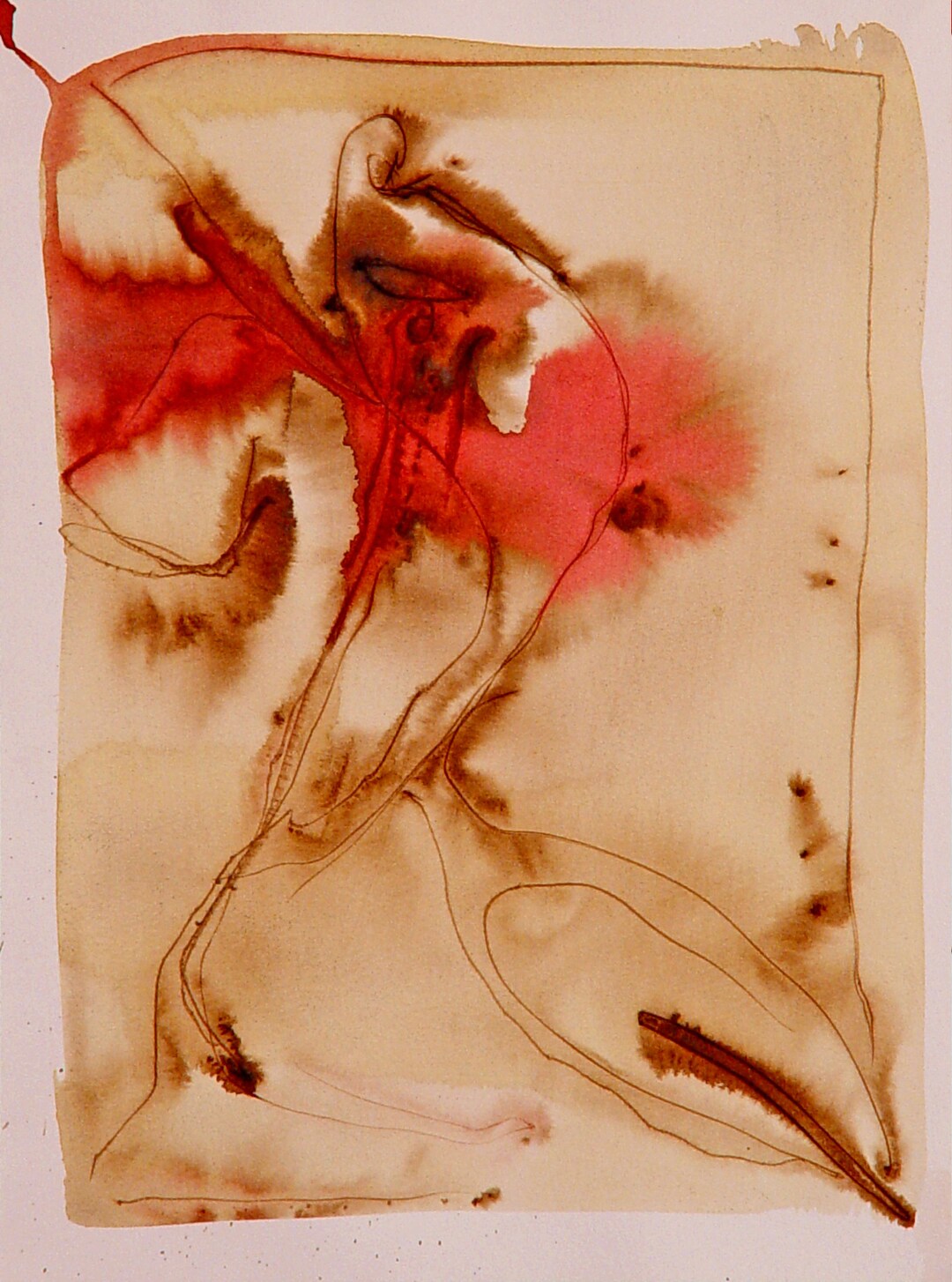 METADRAWING the Floral Abstract Ink on Paper 24x32 Cm - Etsy