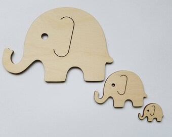 Wooden elephant | Etsy