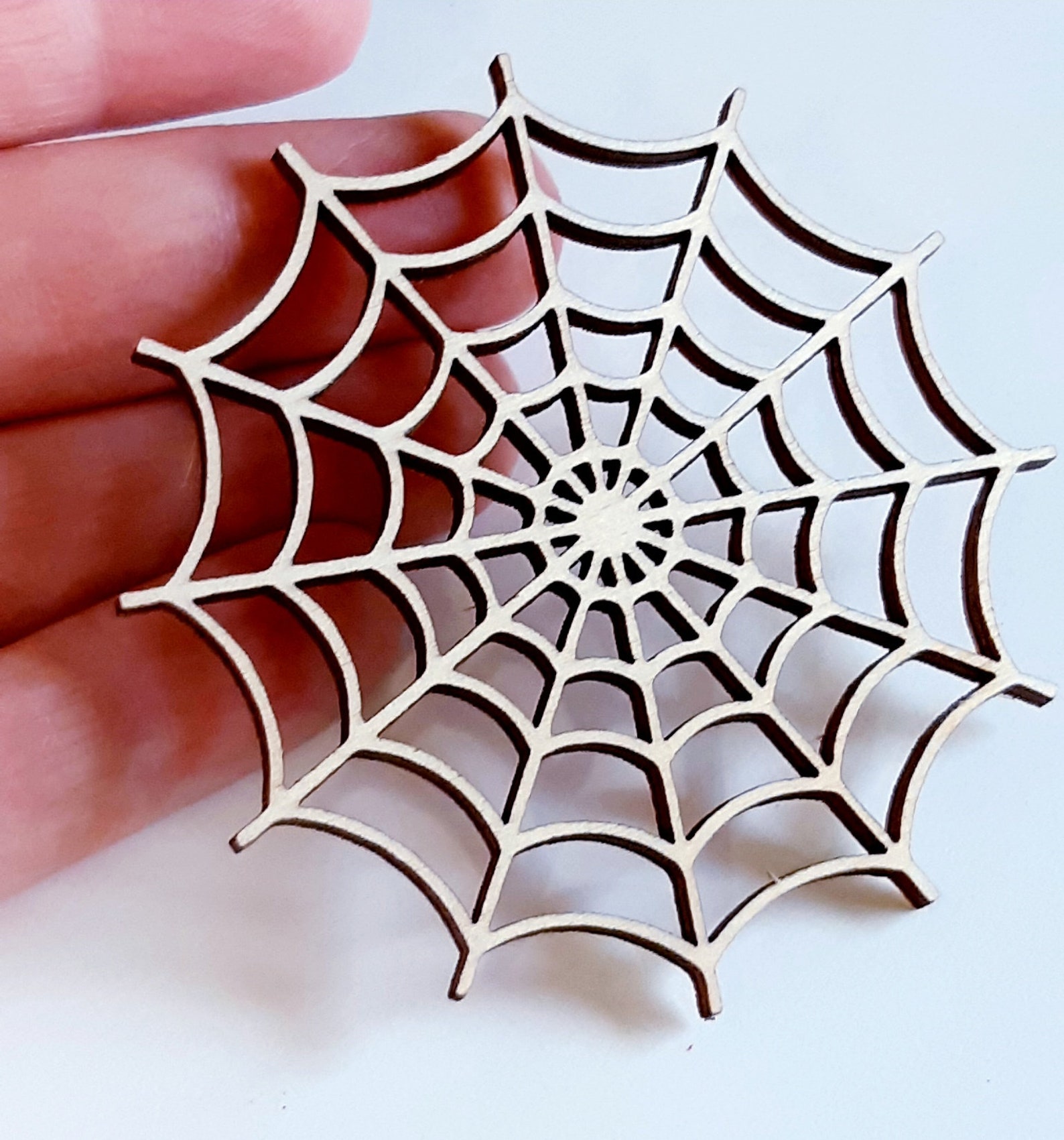 Set of 6 Wooden Spider Web Cut Outs Halloween Decoration - Etsy