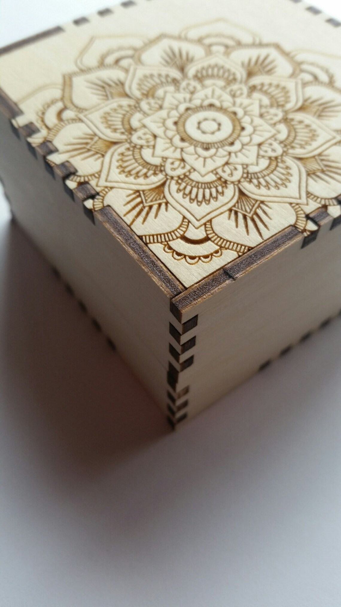 Laser Engraved Wooden Mandala Keepsake/jewelry/trinket Box | Etsy