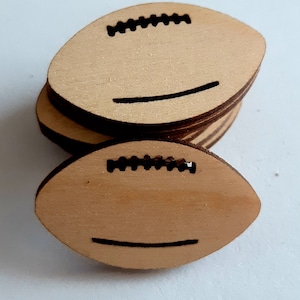 Set of 12 Wooden Football Cut Outs ( Sports Decoration, Card Making ...