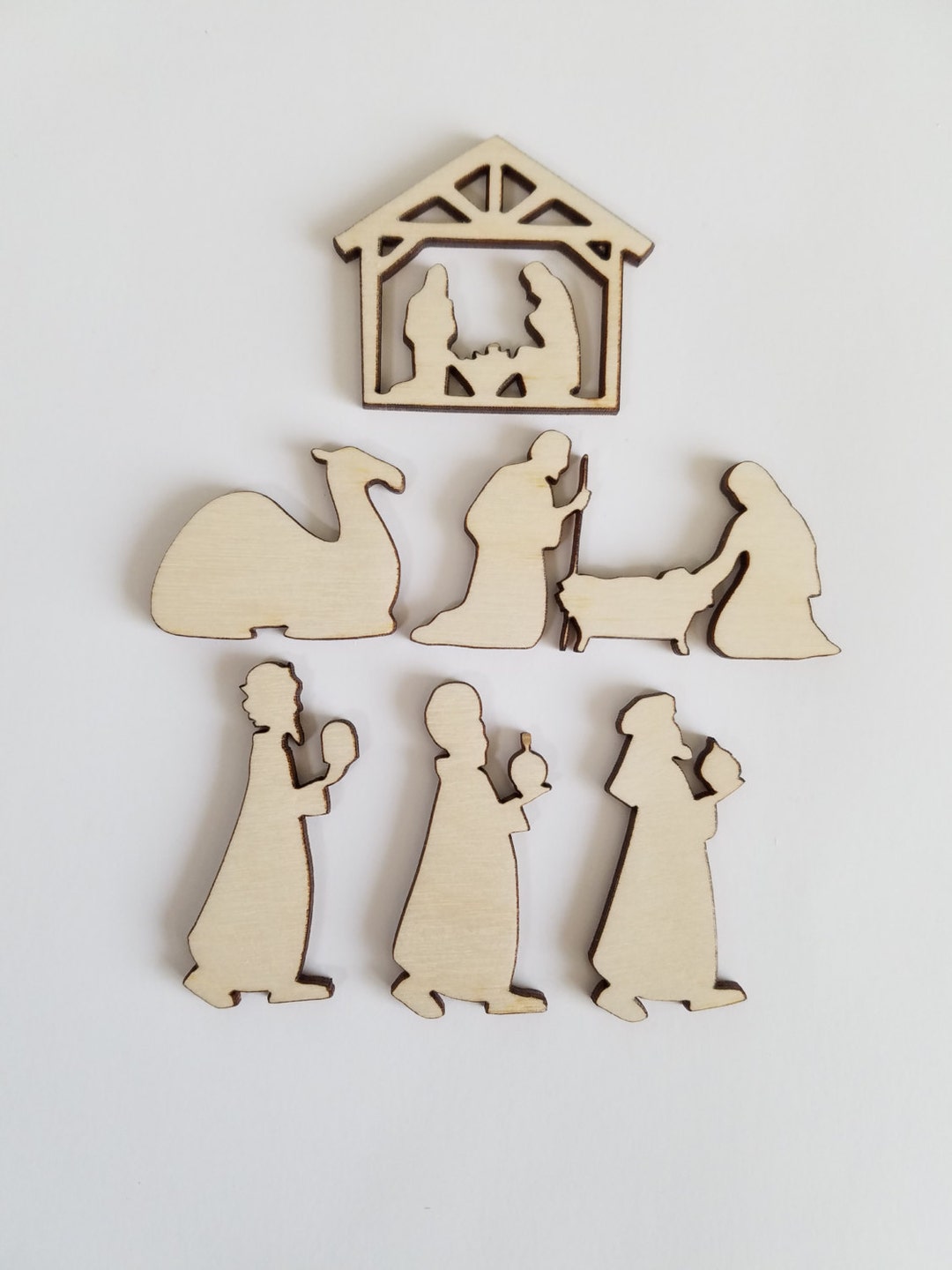 Small Wooden Nativity Holiday Christmas Cut Outs - Etsy