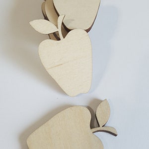 Wooden Apple Cut Outs ( DIY Crafting, School Projects, Scrap Booking ...