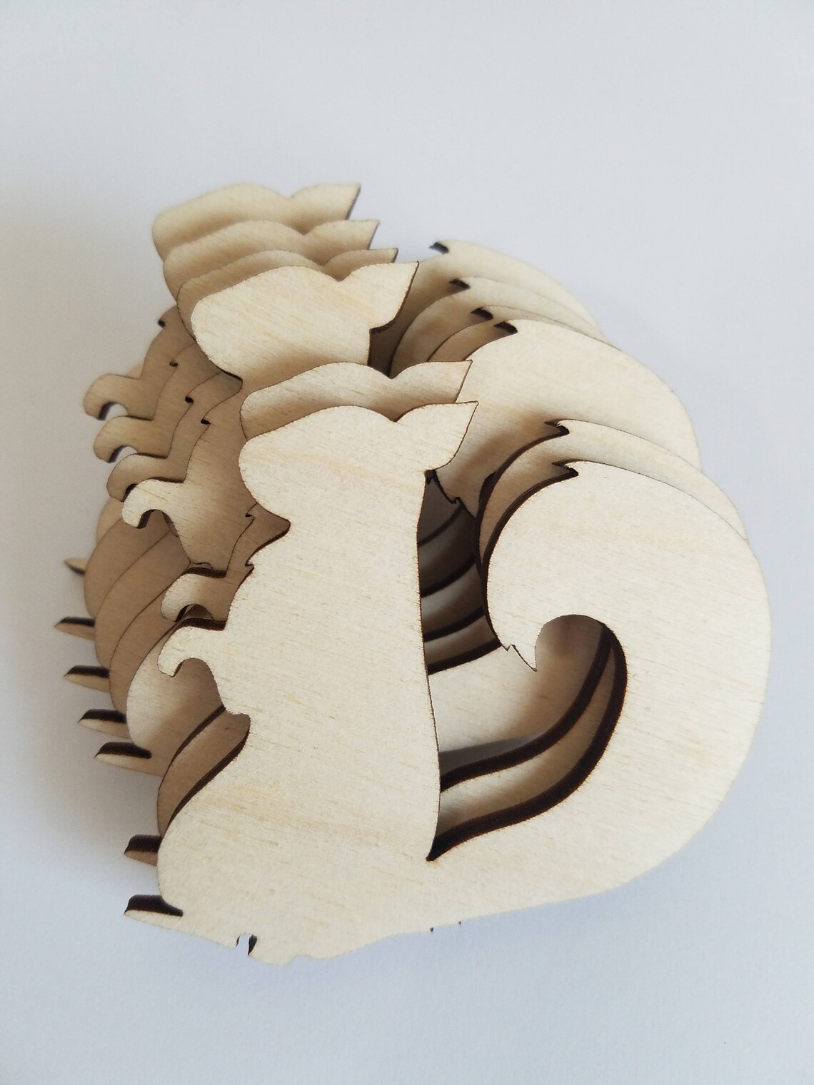 Wooden Squirrel Cut Outs Embellishments Garlands Forest | Etsy