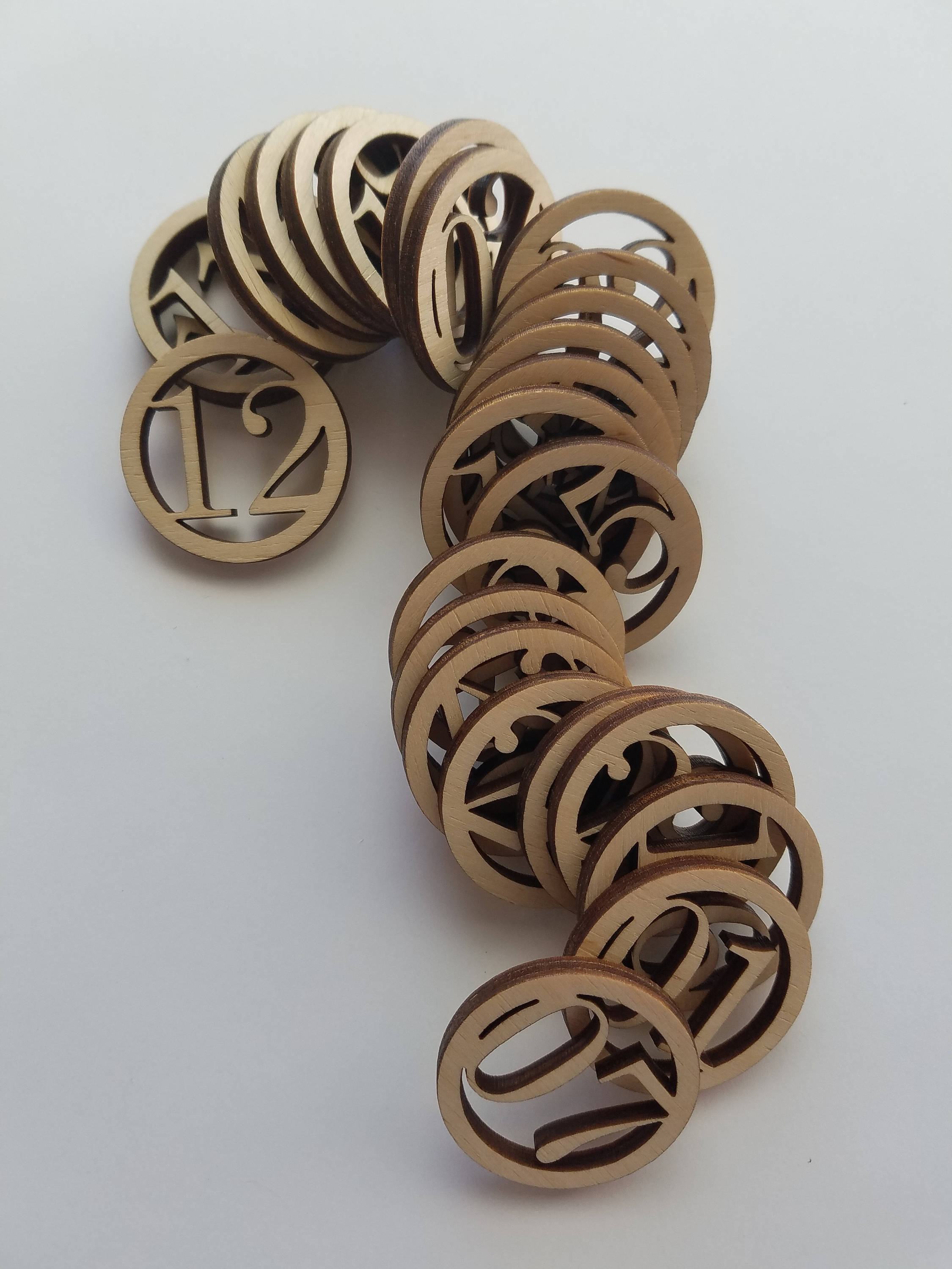 Calendar Circle Number Wooden Cut Outs Advent Numbers - Etsy
