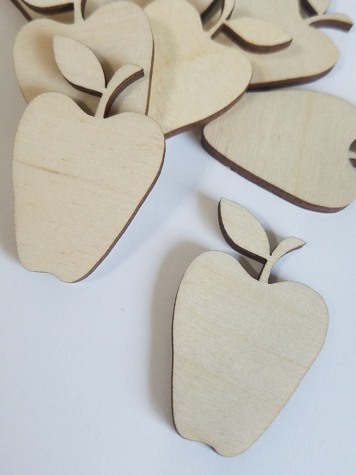 Wooden Apple Cut Outs DIY Crafting School Projects Scrap | Etsy