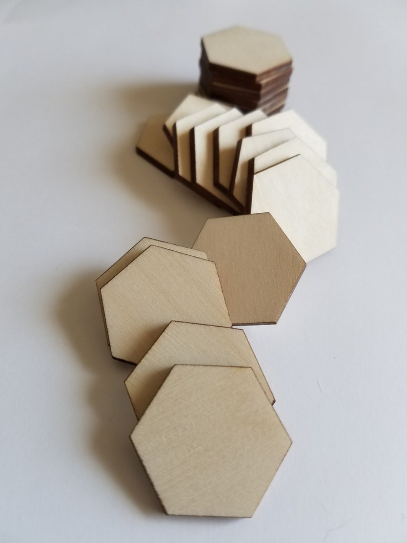 Unfinished DIY Wooden Hexagon Cut Outs Embellishments Craft - Etsy