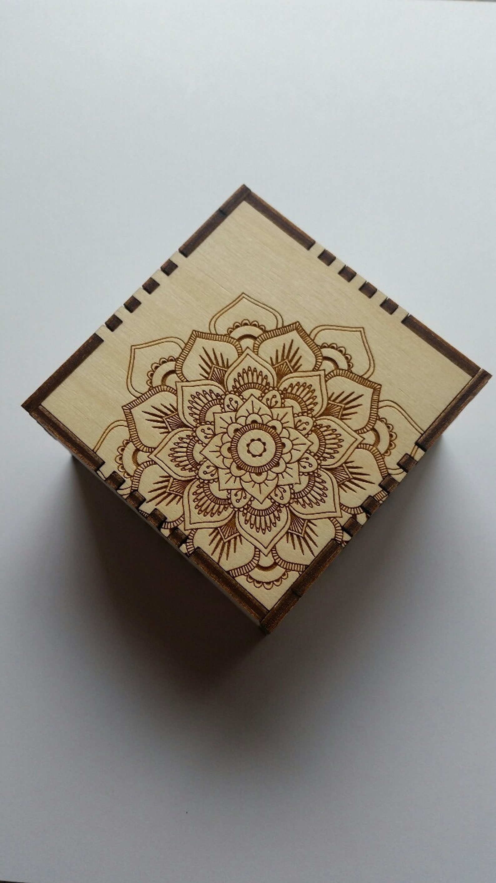 Laser Engraved Wooden Mandala Keepsake/jewelry/trinket Box | Etsy