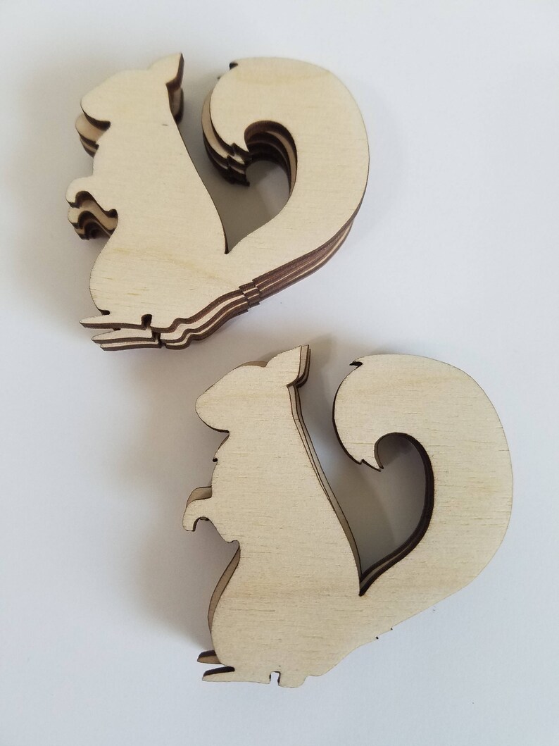 Wooden Squirrel Cut Outs Embellishments Garlands Forest - Etsy