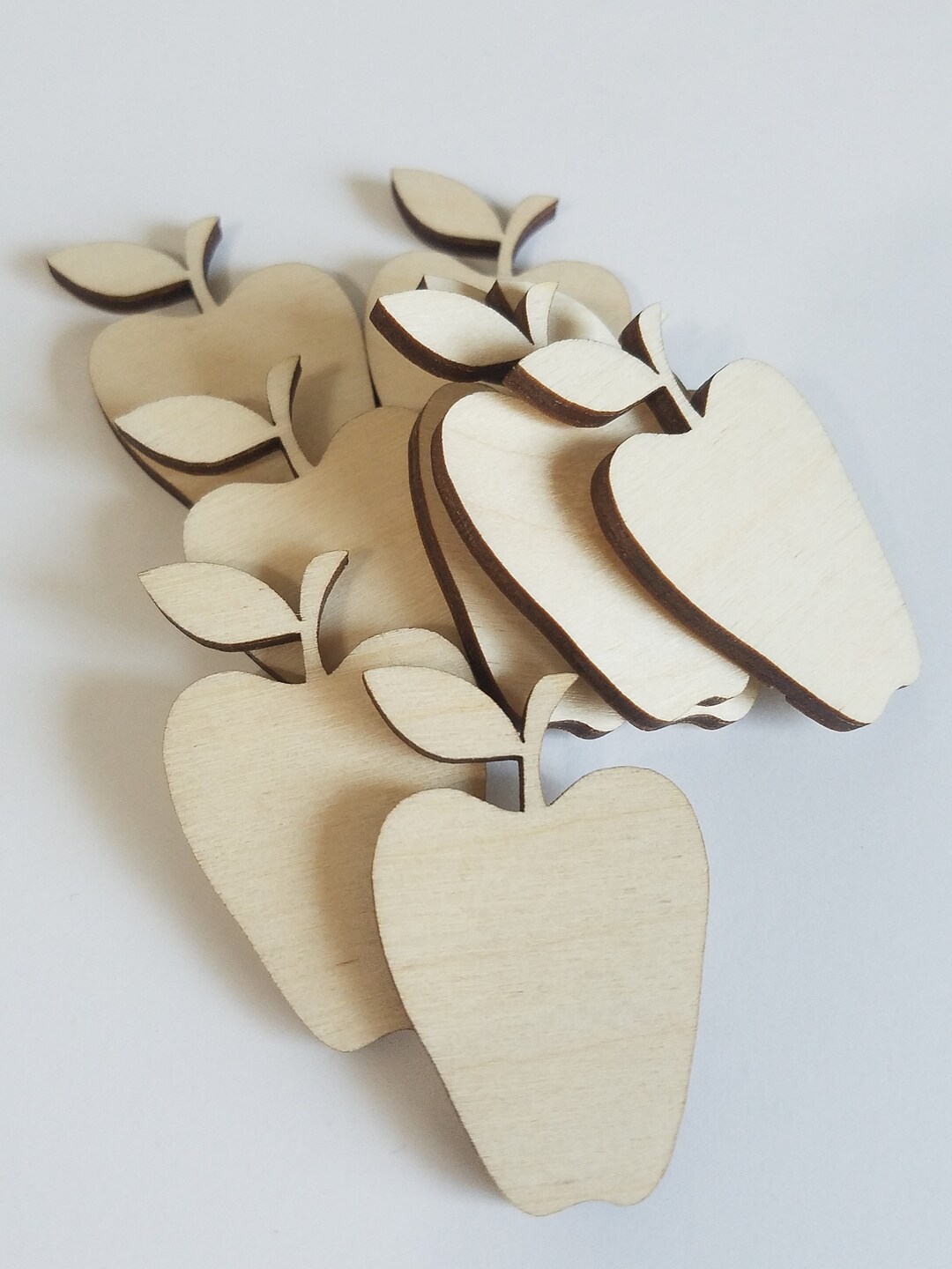 Wooden Apple Cut Outs ( DIY Crafting, School Projects, Scrap Booking ...