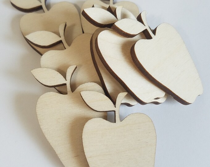 Wooden Apple Cut Outs ( DIY Crafting, School Projects, Scrap Booking ...