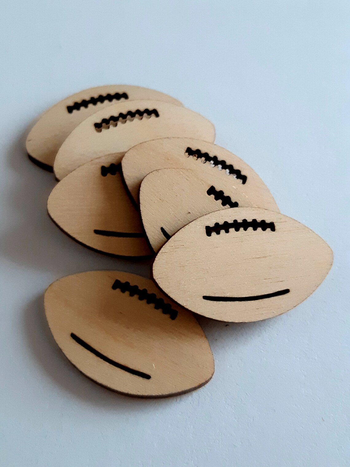 Set of 12 Wooden Football Cut Outs Sports Decoration Card - Etsy