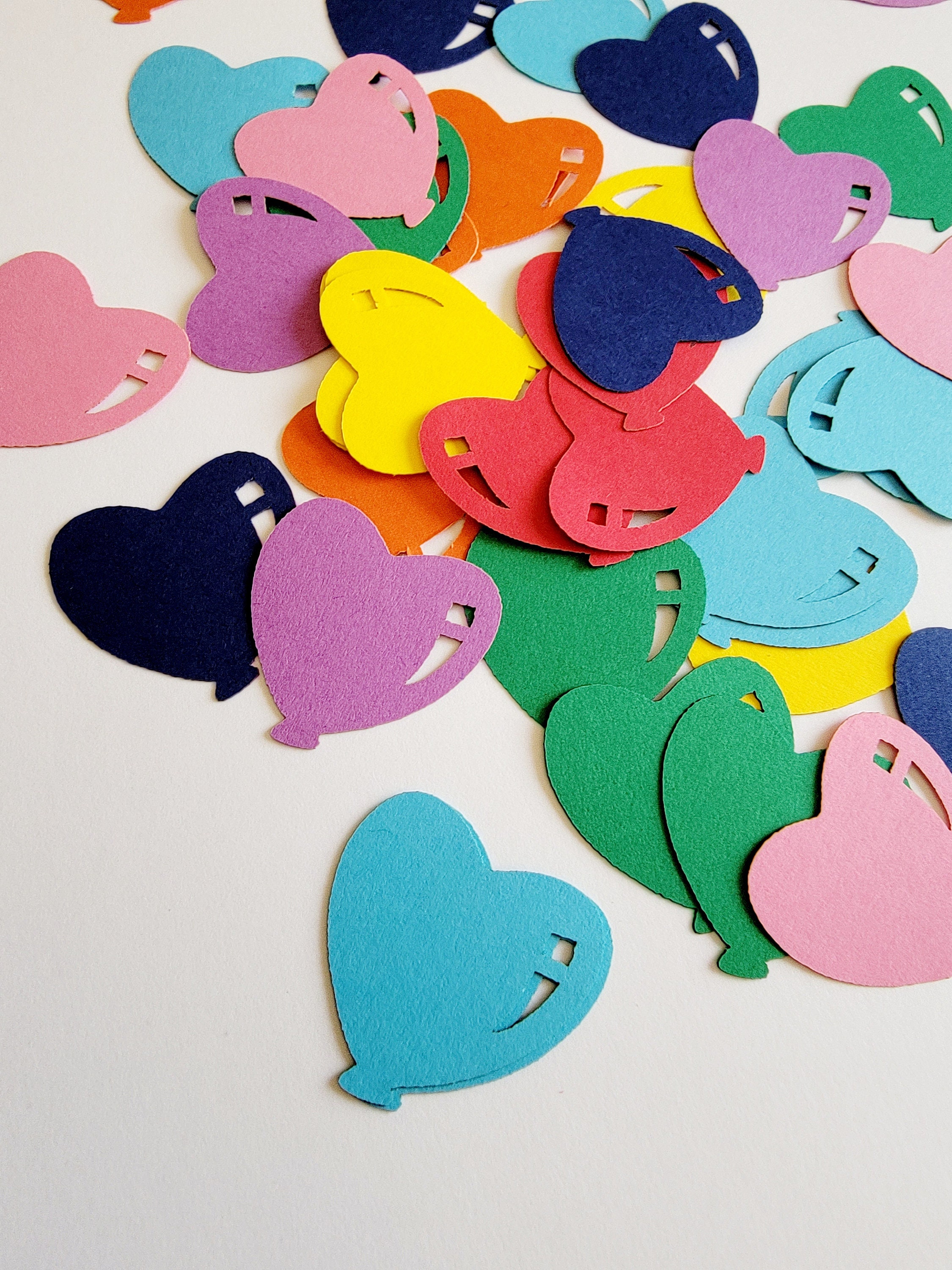 Heart Balloon Die Cut Outs Party Decoration Embellishments | Etsy