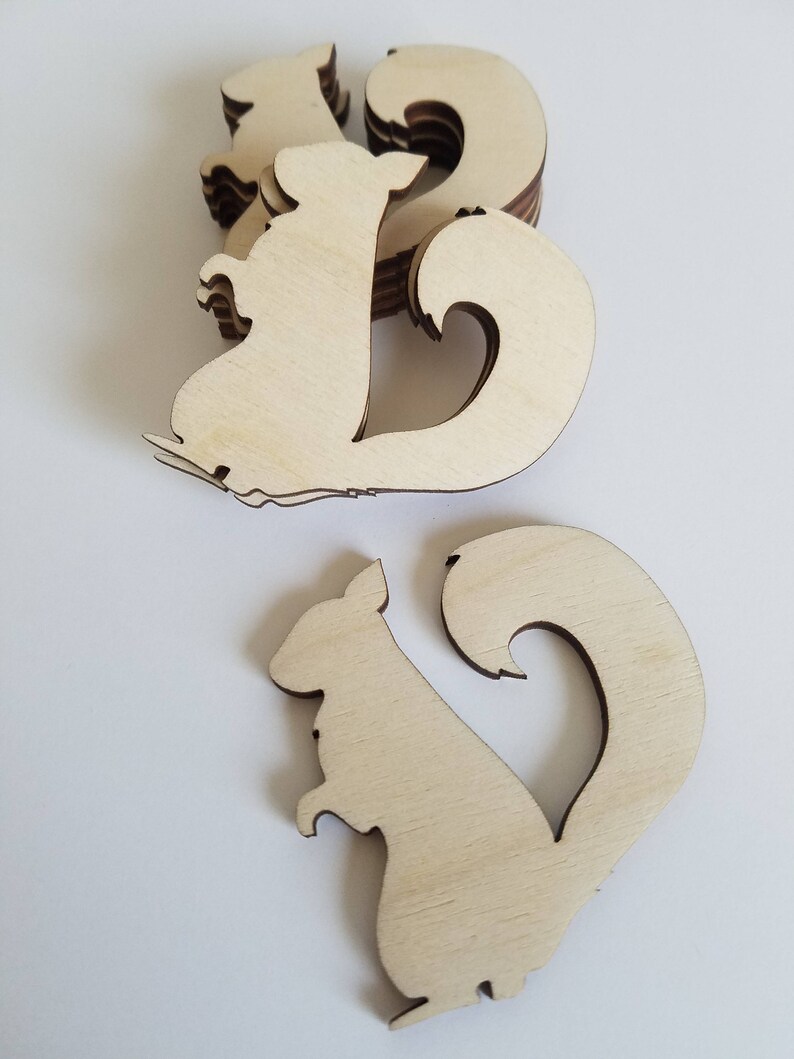 Wooden Squirrel Cut Outs Embellishments Garlands Forest - Etsy