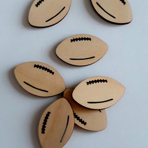 Set of 12 Wooden Football Cut Outs ( Sports Decoration, Card Making ...