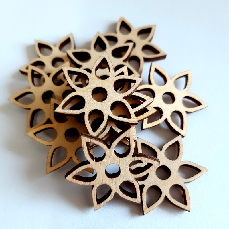 Wood Flower Shapes - Etsy