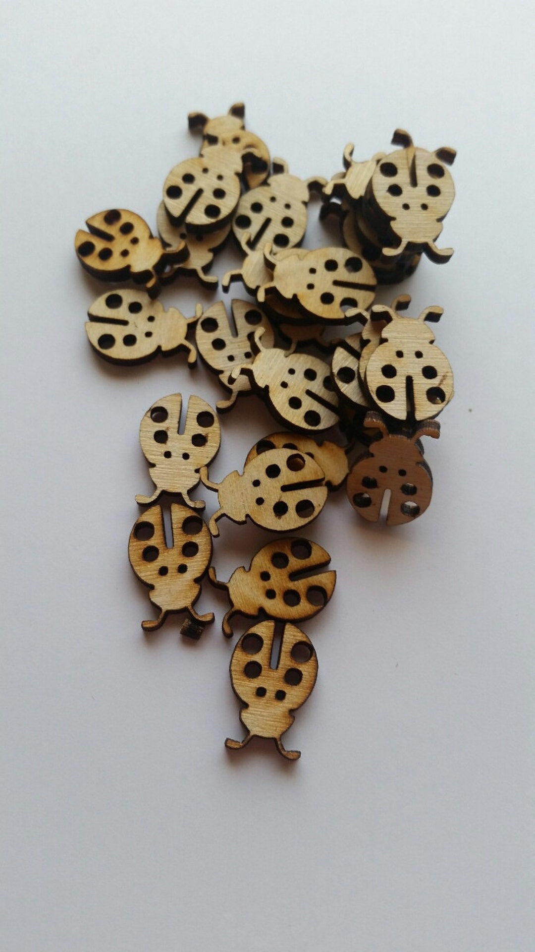 Wooden Lady Bug Sewing Button Cut Outs - Etsy