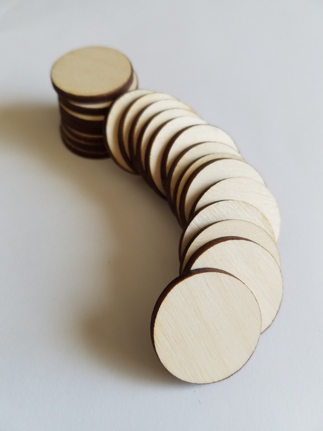 Unfinished DIY Wooden Circle Cut Outs Embellishments Scrap | Etsy