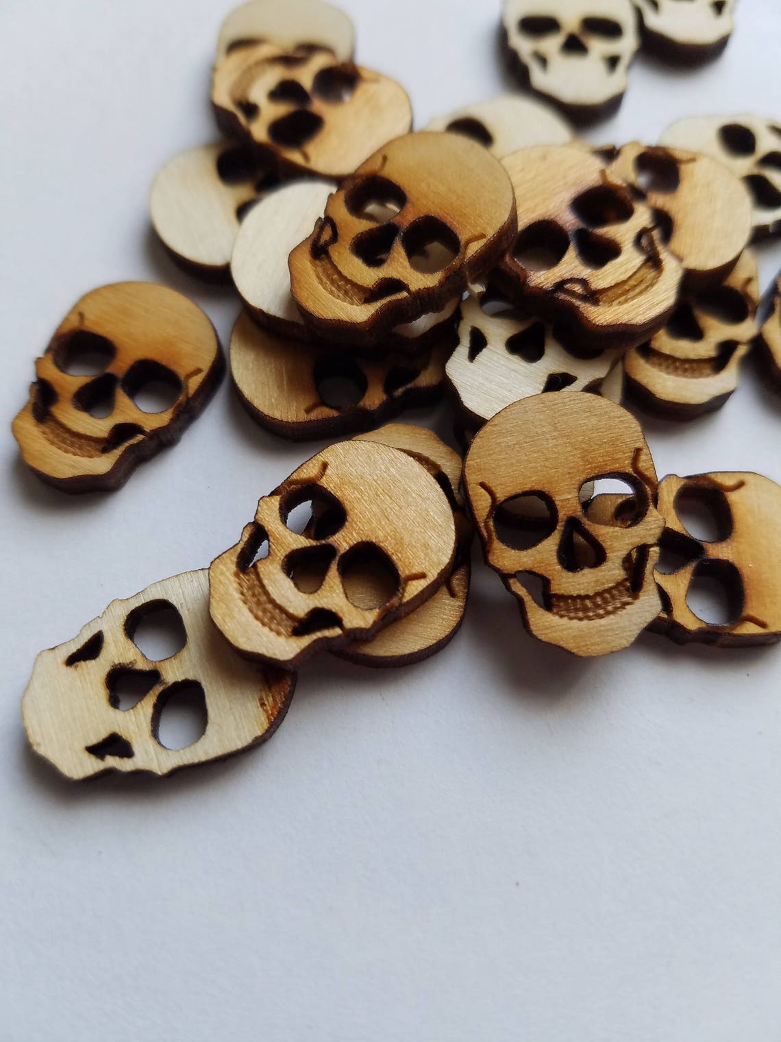 Set of 24 Small Wooden Skull Cut Outs Steam Punk Style - Etsy