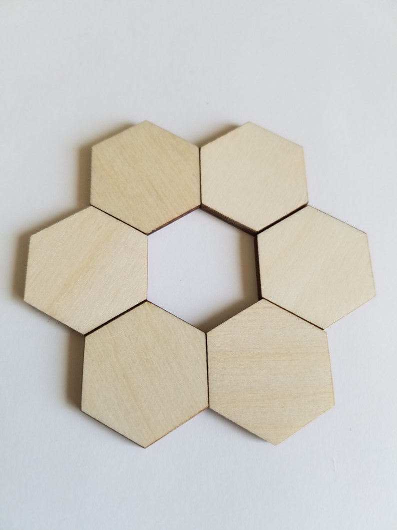 Unfinished DIY Wooden Hexagon Cut Outs Embellishments Craft - Etsy
