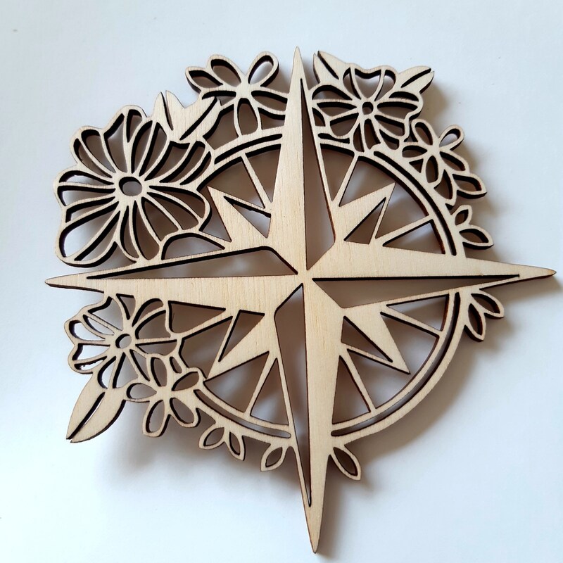 Wooden Compass Wall Art - Etsy