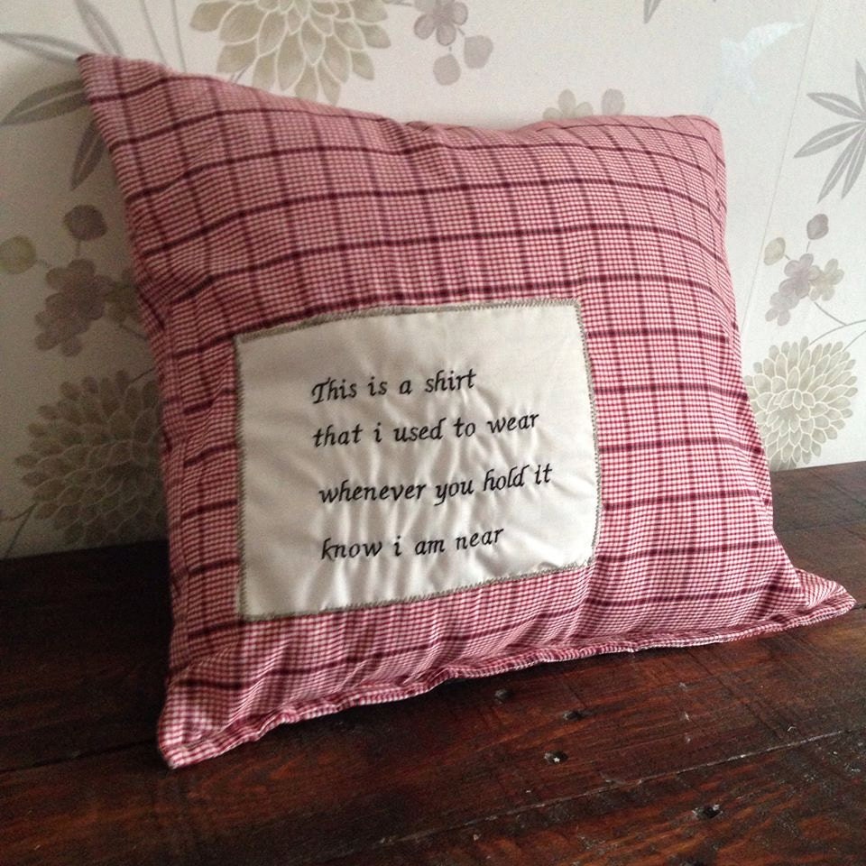 Memory Cushion Made From Clothes Unique Cushion Keepsake Etsy memory-cushion-made-from-clothes-unique-cushion-keepsake-etsy