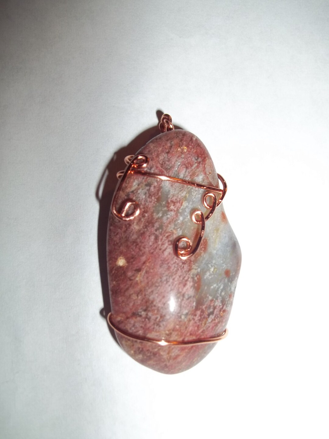 NOW Priced at 50% Off Pendant,yadenite Wire Wrapped in Copper 19 - Etsy