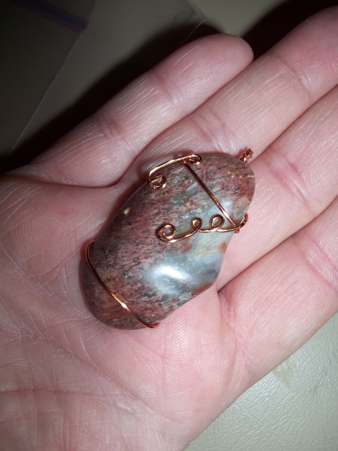 NOW Priced at 50% Off Pendant,yadenite Wire Wrapped in Copper 19 - Etsy