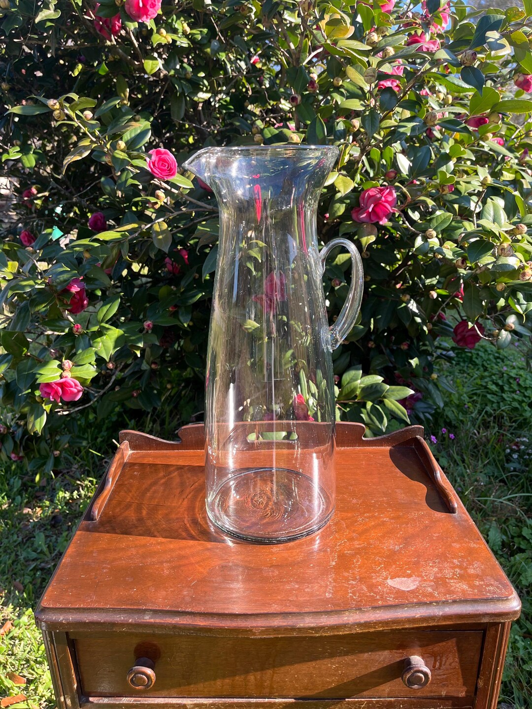 Vintage Large Cocktail Pitcher, 15 Inch, Retro Drink Pitcher, Glass ...