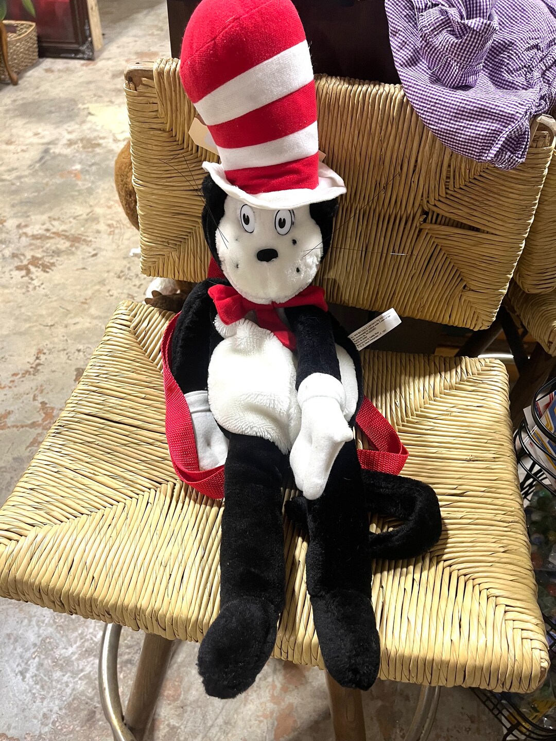 Vintage Cat in the Hat Backpack, Dr. Seuss Book Bag, Retro School ...