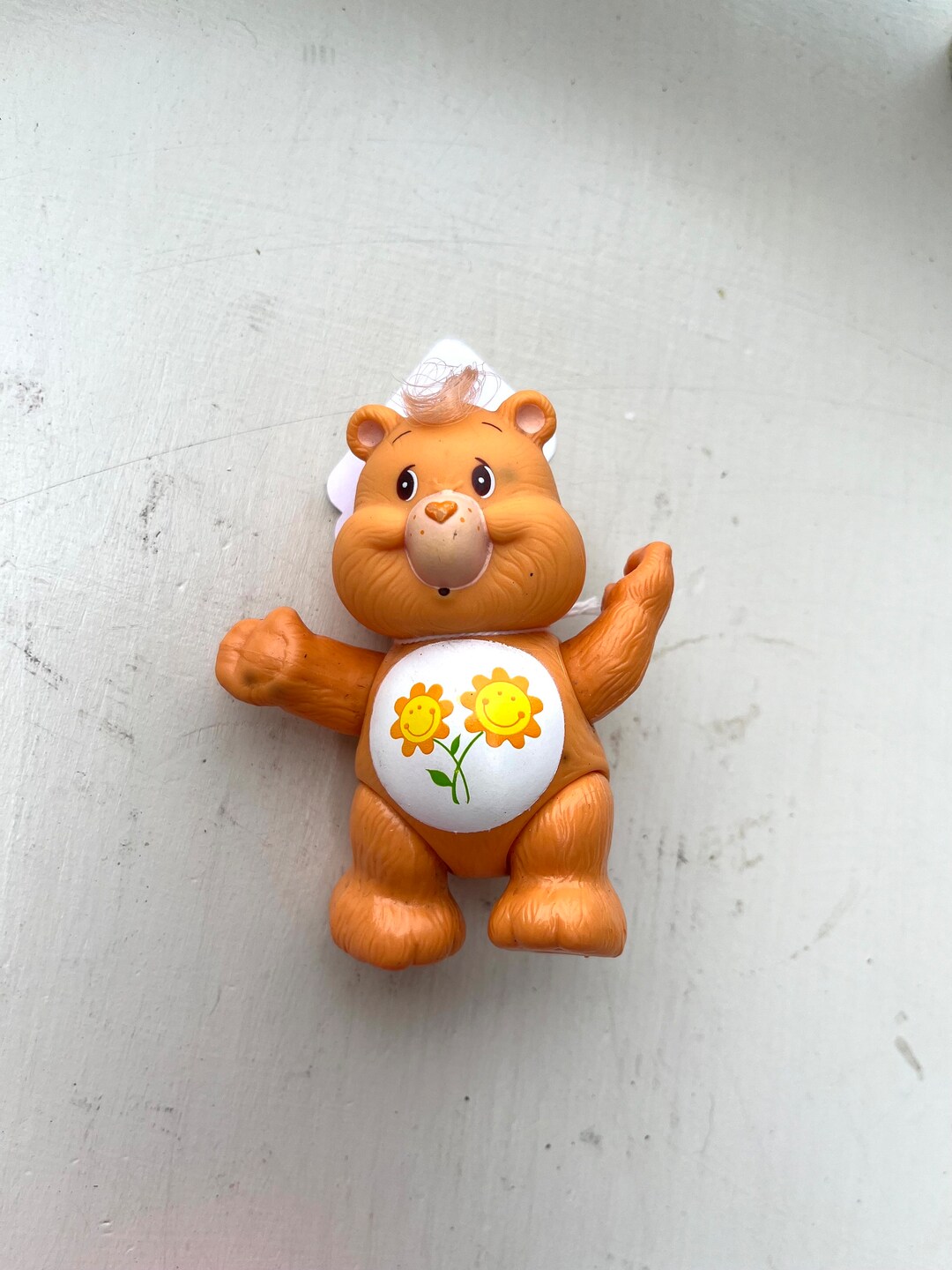 Friendship Bear, Poseable Care Bear PVC Figure, Vintage Mini Figure ...