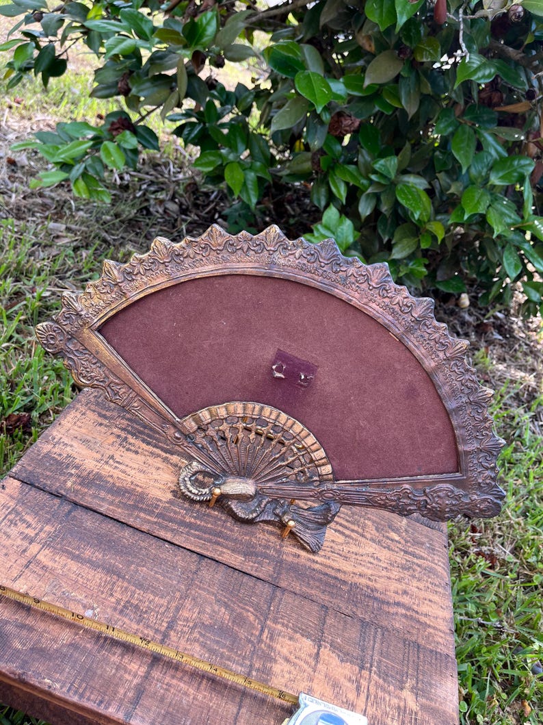 Antique Bronze Fan-shaped Picture Frame – Ornate Rococo Style With ...